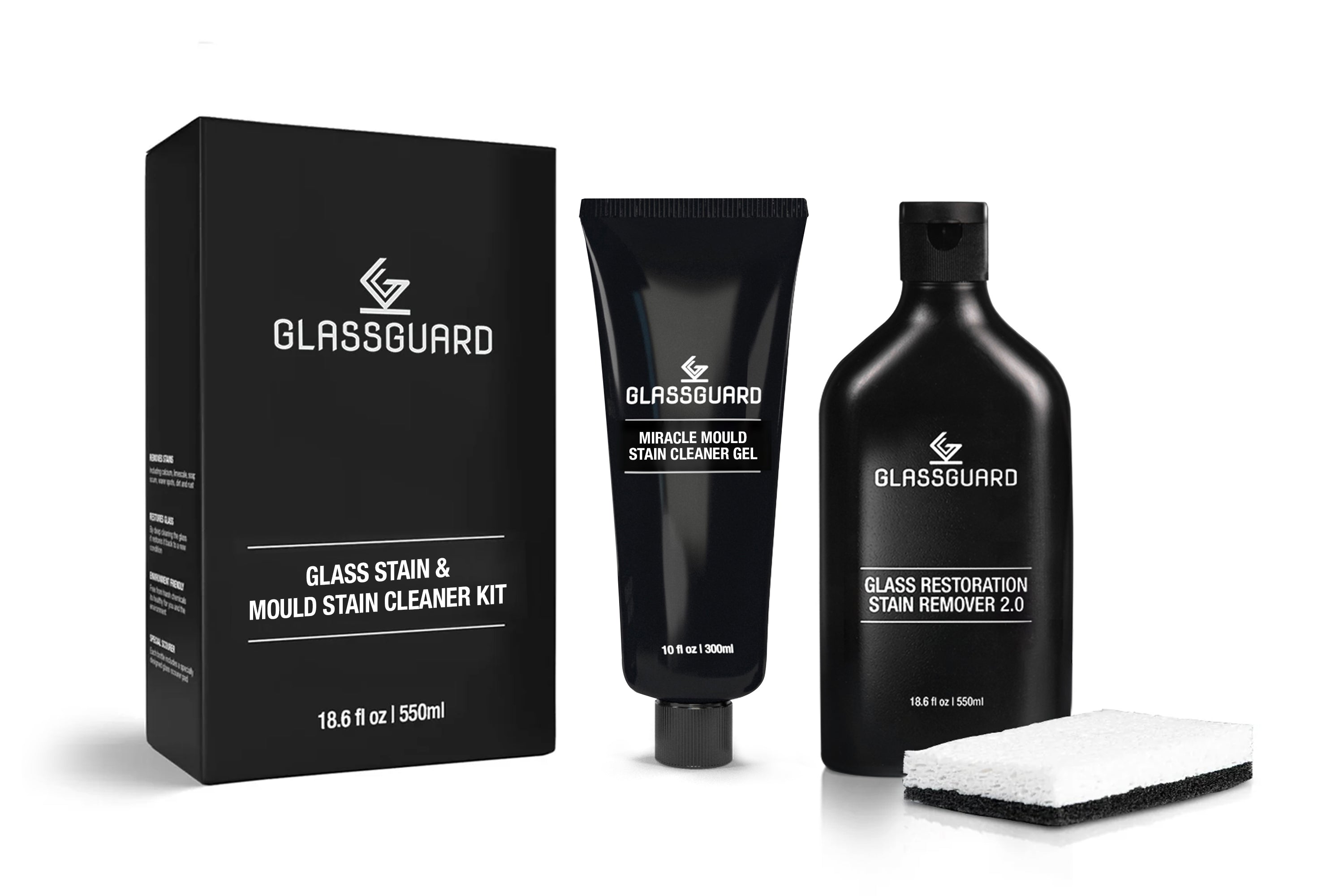 GLASSGUARD™ Glass Stain & Mould Remover Kit